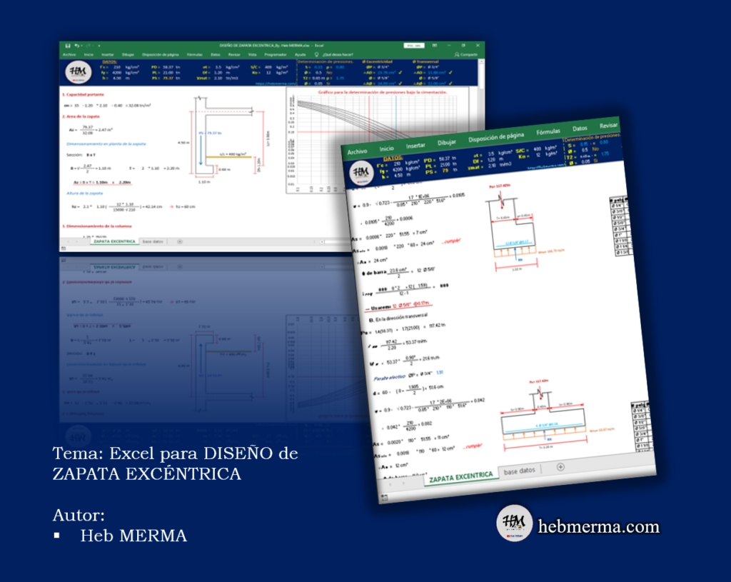 Excel para Diseño de Zapata Excéntrica – Heb MERMA
