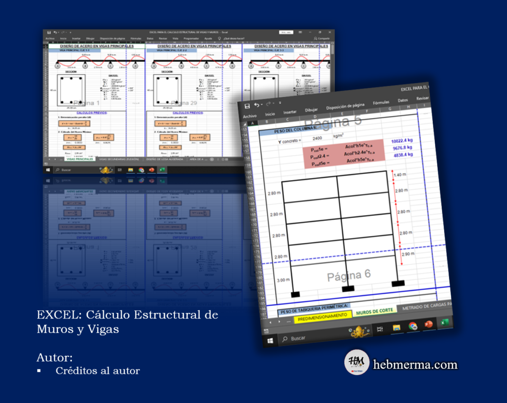 Excel para Cálculo Estructural de Muros y Vigas – Heb MERMA